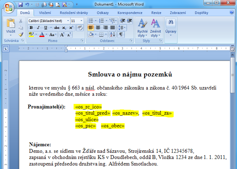 WinFAS Hromadn Korespondence
